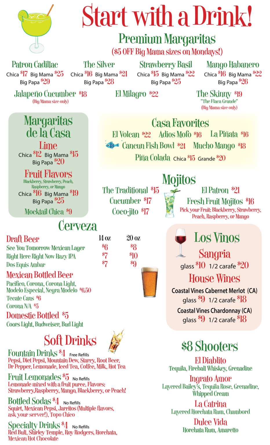 Menus | Jalapeños Restaurant | Mexican Cuisine, Tequilas | Bellingham, WA